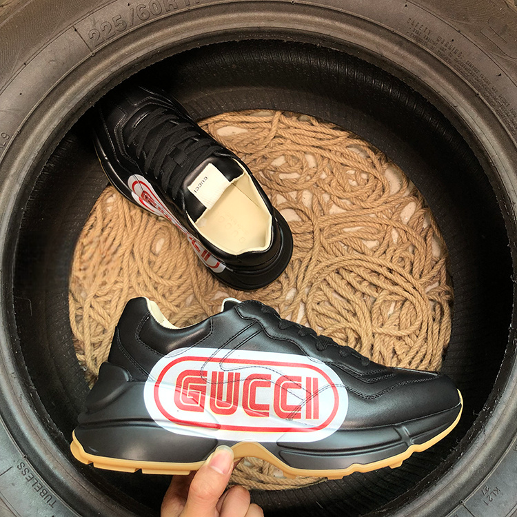 Gucci Rython Black Logo - Urban Sneakers